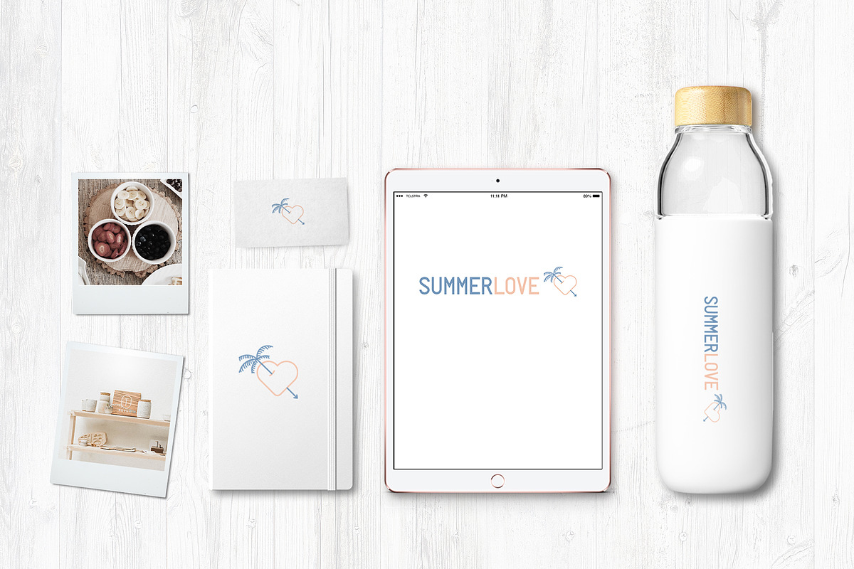 SUMMER SCENE CREATOR BRANDING MOCKUP, a Product Mockup by Tropical Type