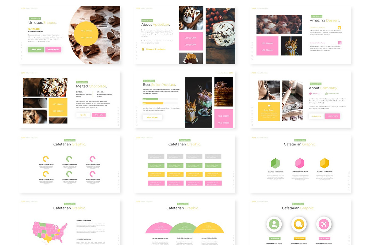 Cafetarian - Google Slides Template, a Presentation Template by AQR Studio