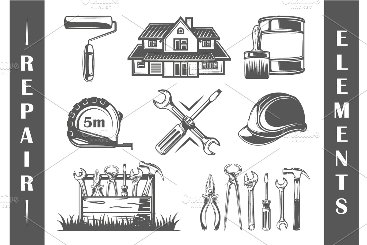 9 Repair Logos Templates Vol.1, a Branding & Logo Template by Art Design
