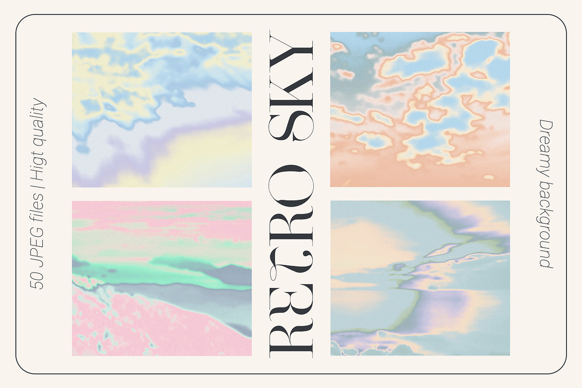 Retro Sky. Grainy Gradient Textures | Creative Market