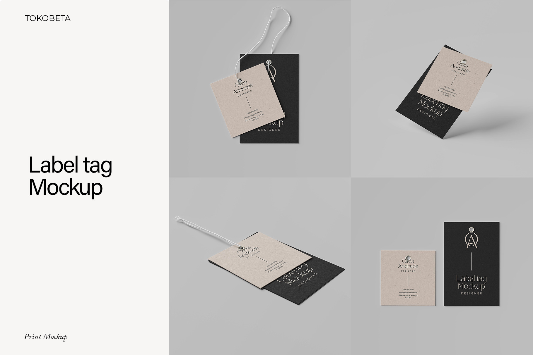 Label tag Mockup, a Product Mockup by Tokobeta