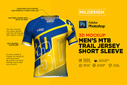 3D Mockup: Men's MTB Trail SS, a Shirt Mockup by Mildstudio