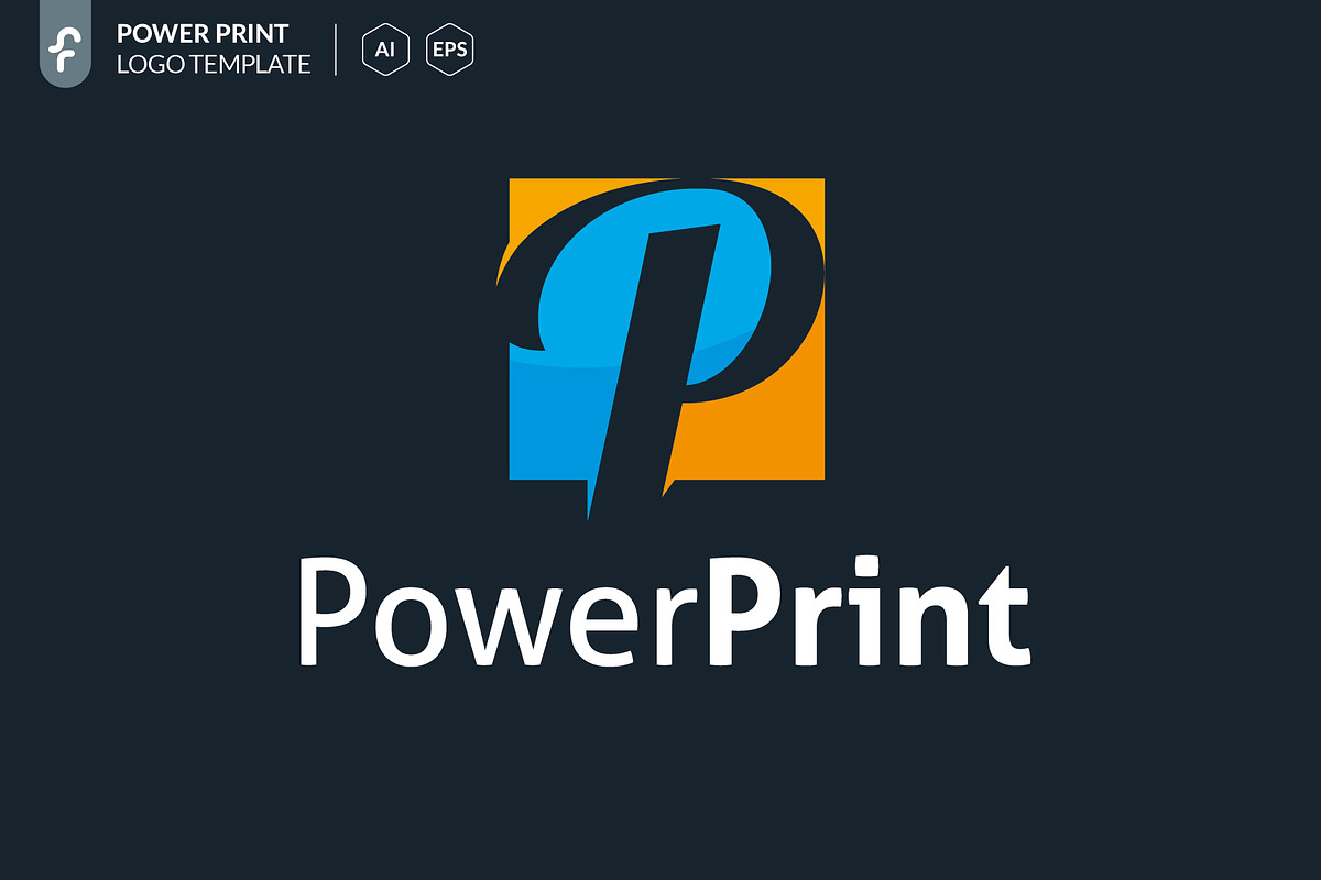 Power Print Logo, a Branding & Logo Template by ft.studio | Creative Market