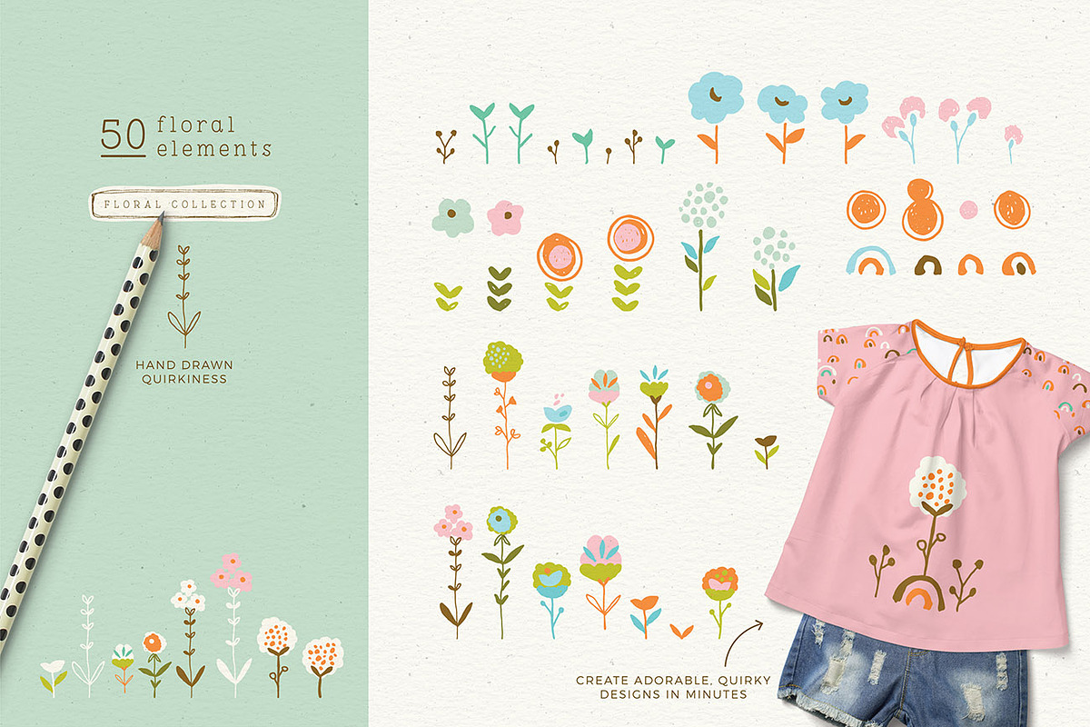 Bright & Quirky Graphics & Patterns, a Pattern Graphic by Lisa Glanz