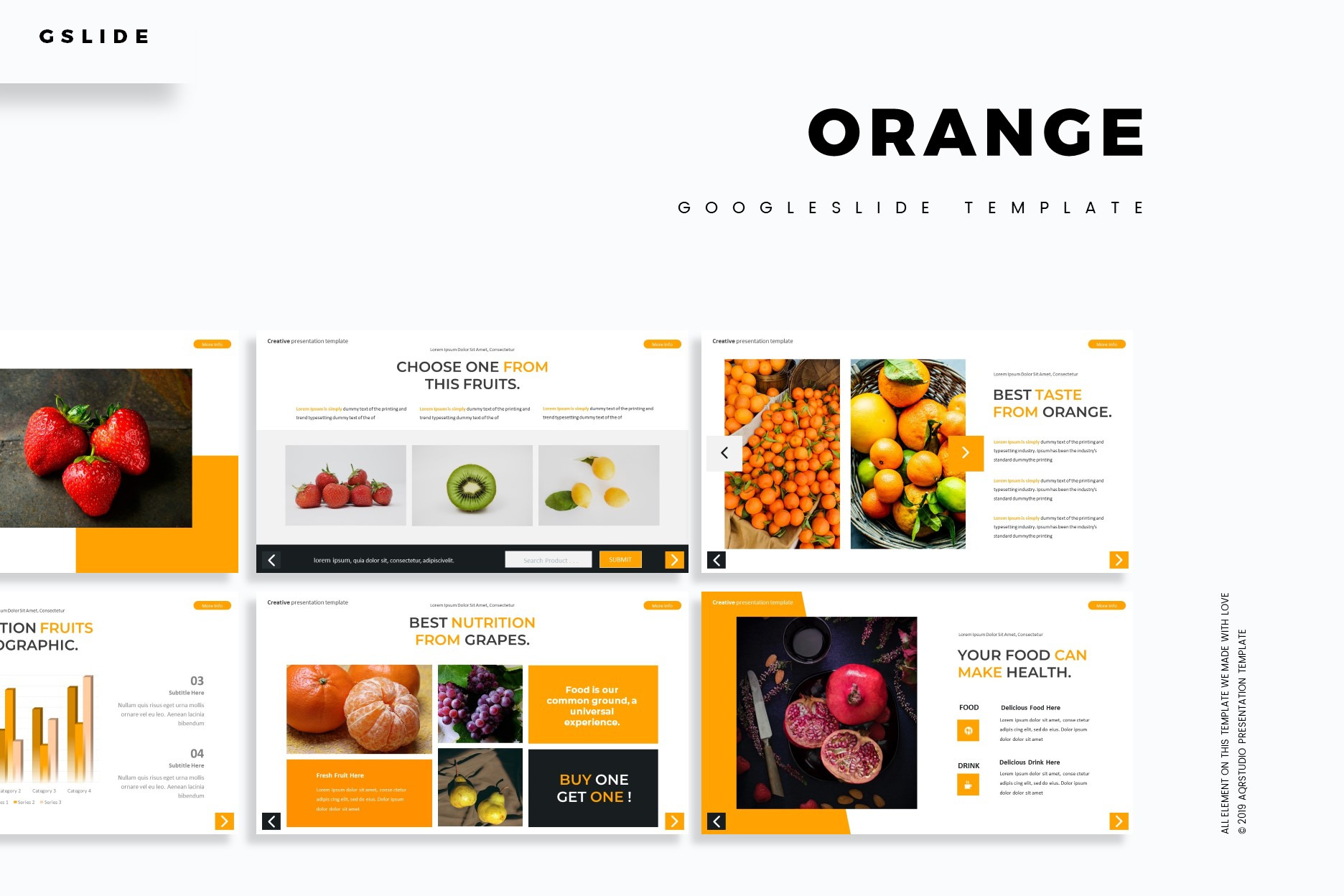 Orange - Google Slides Template, a Presentation Template by AQR Studio