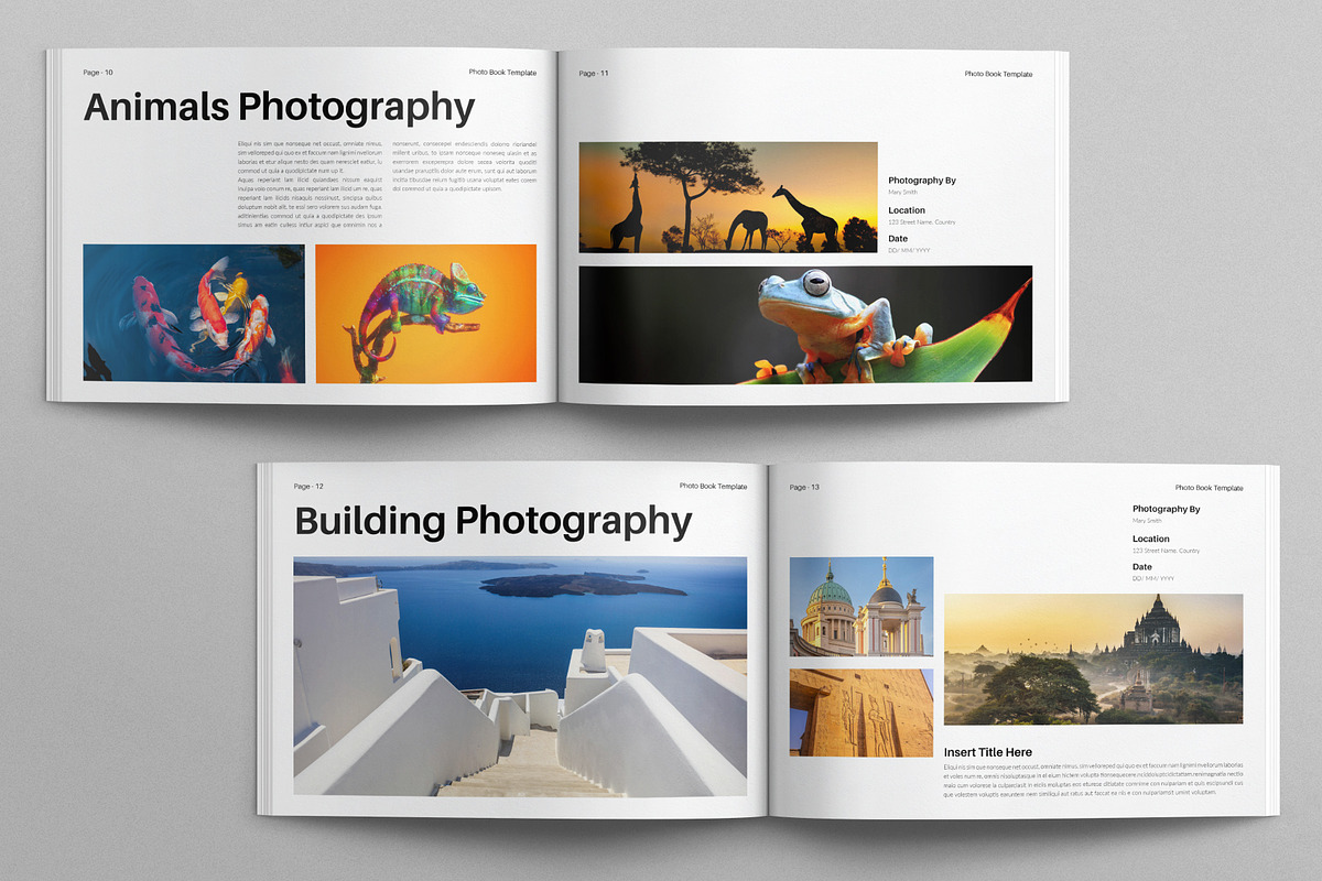 Photo Book Template Landscape, a Brochure Template by E-Type