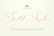 Gatlik Saphir, a Script Font by Alcode
