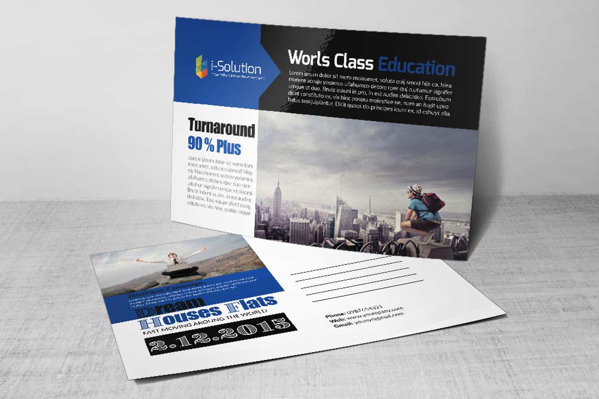 4 Business PostCards Bundle, a Card Template by Business Flyers