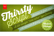 Thirsty script font download, a Script Font by PremiumMockup