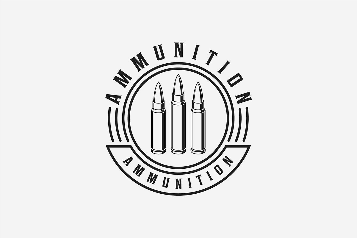 Emblem Ammunition Ammo Bullet Logo, a Branding & Logo Template by Pyruos ID