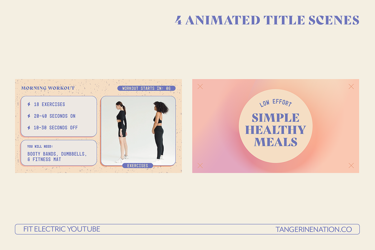 Fit Electric Youtube kit PSD & CANVA