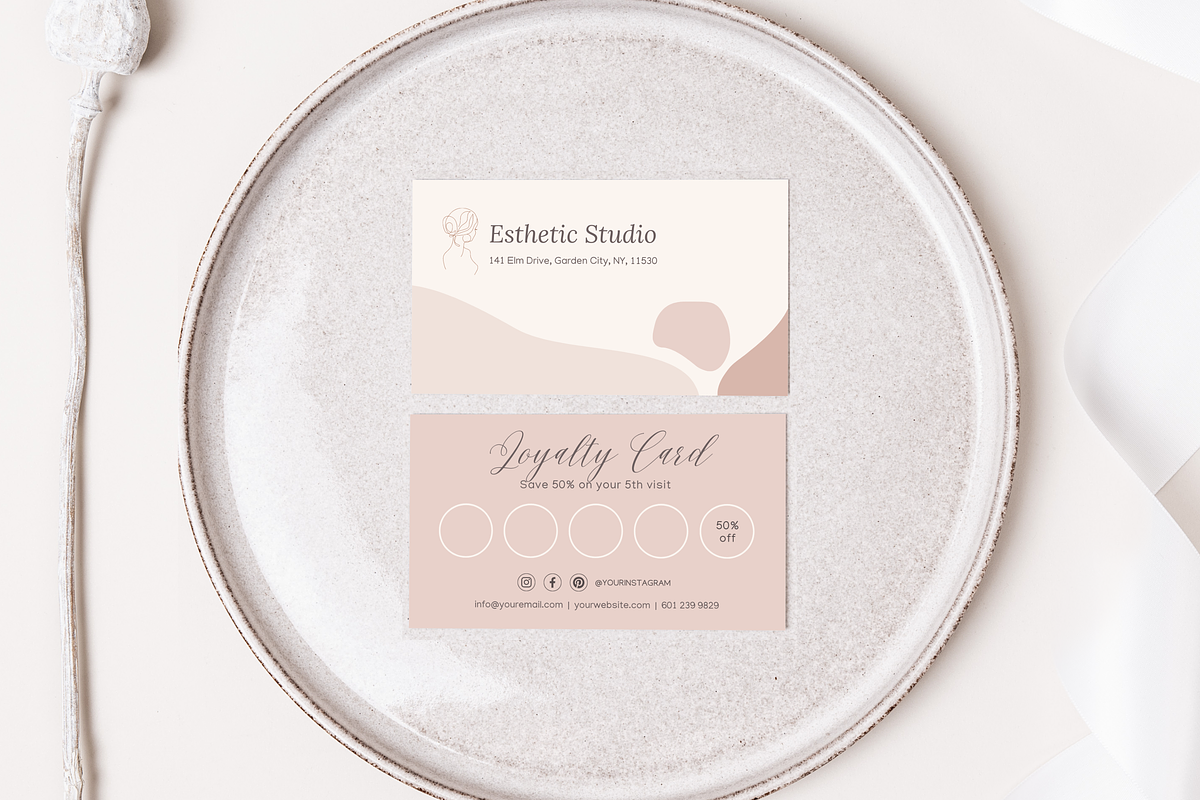 Esthetician Loyalty Card Template, a Business Card Template by ...