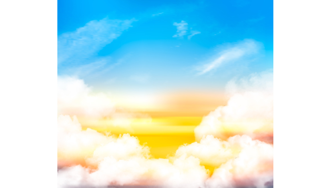 Sunset sky background vector, an Illustration by ecco
