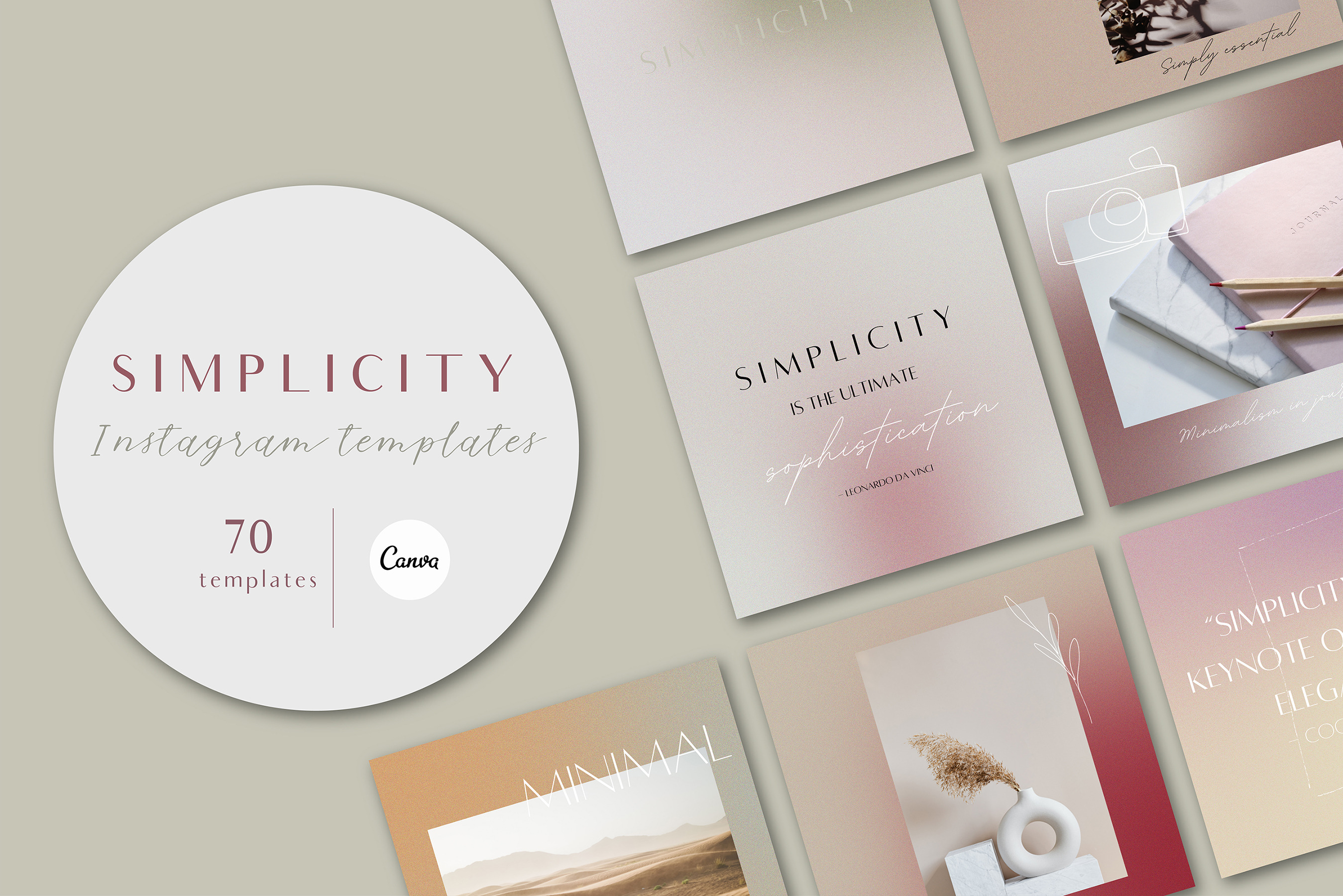 Simplicity Insta templates for Canva