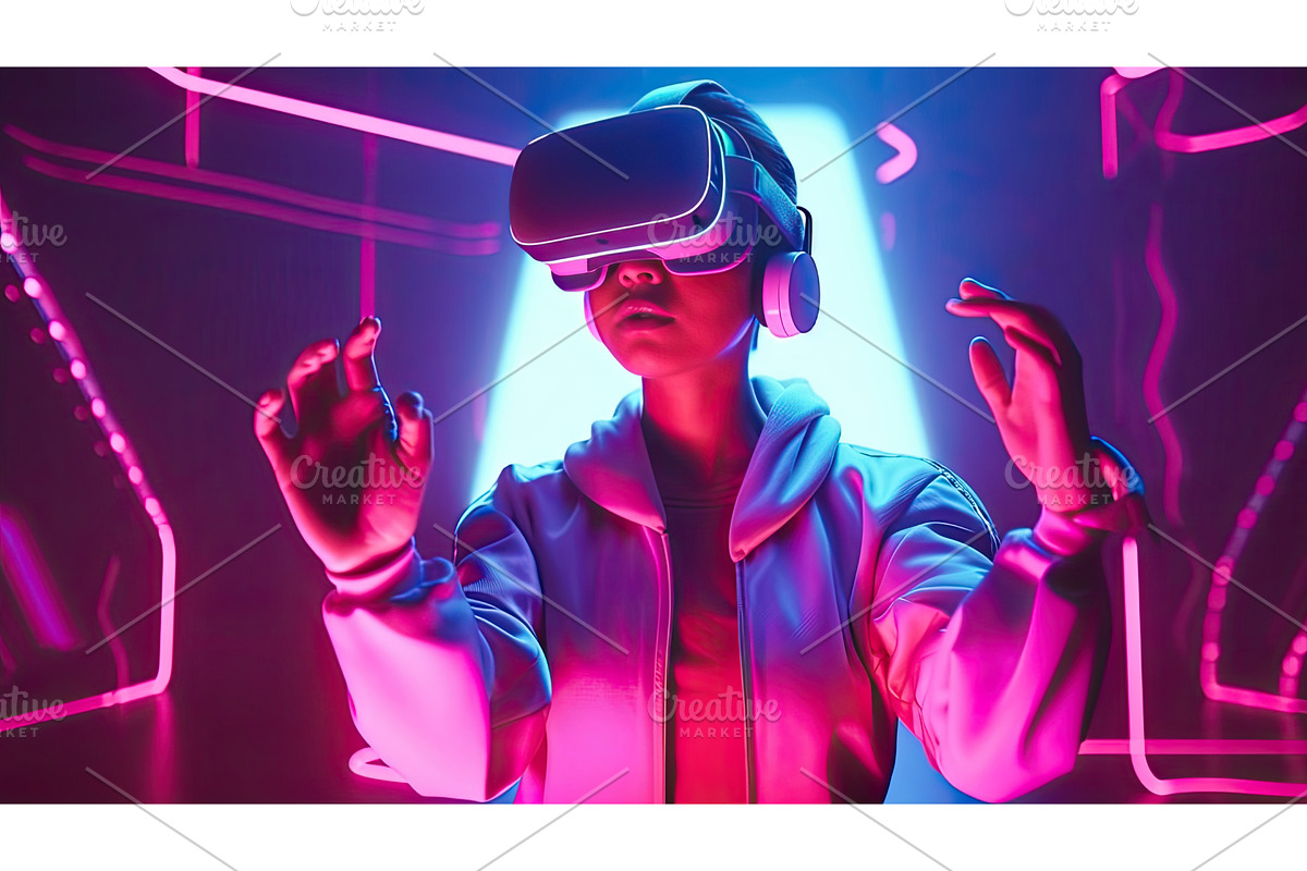 man inside virtual metaverse, a Graphic by Neirfy