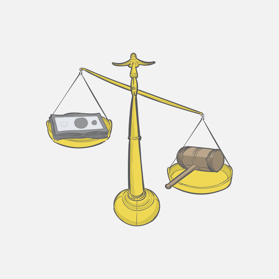 Hand drawn illustration of justice, an Illustration by rawpixel