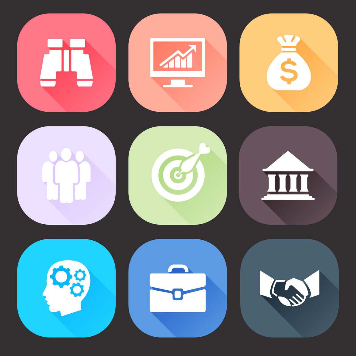 9 Business Icons, an Icon by Snitovets