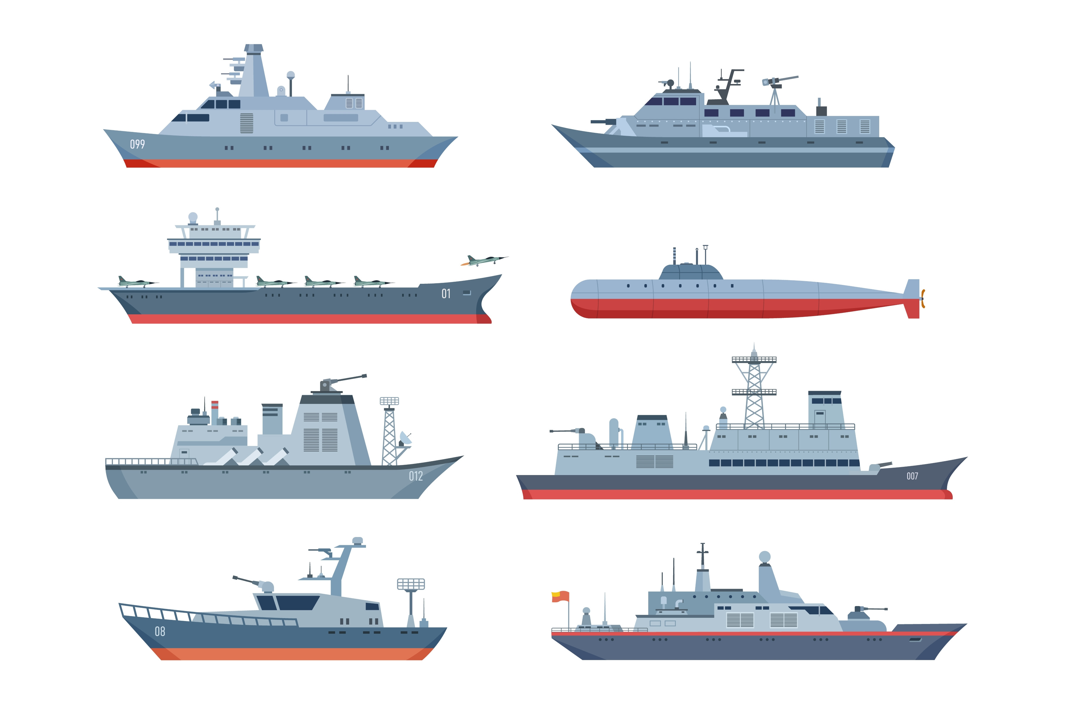 Military boats. Navy ship, sea or, a Background Graphic by LadadikArt
