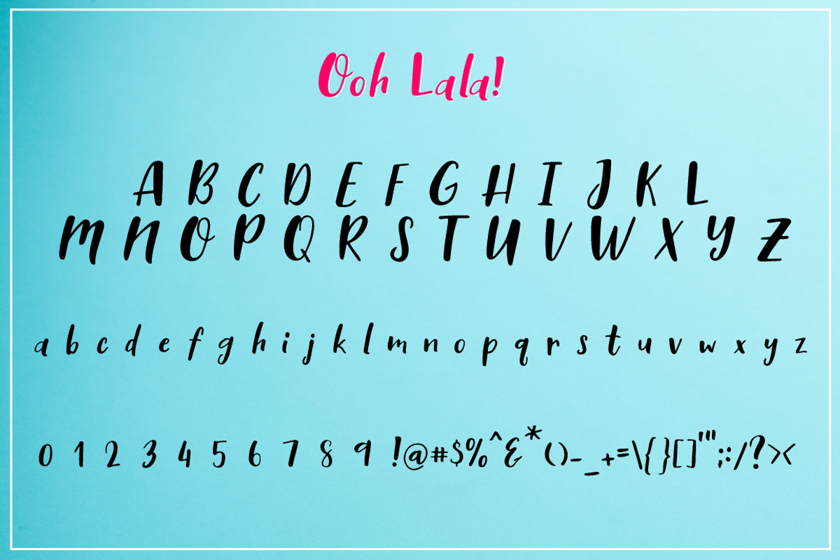 Ooh Lala | Hand Lettering font, a Font by Artstudio
