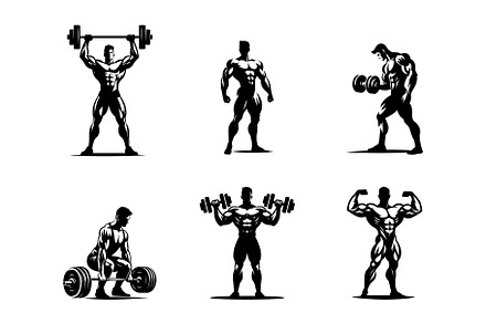 bodybuilder, abstraction, pose, a Sport Illustration by 3D Tai