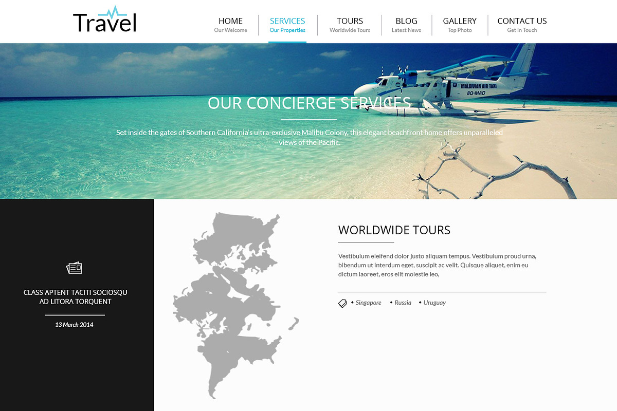 Travel - Responsive Wordpress Theme, a WordPress Template by Cmsideas