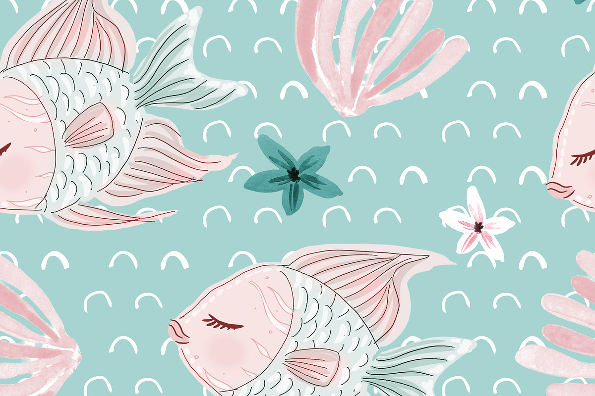 Boho beach seamless patterns, a Pattern Graphic by Rosabebe