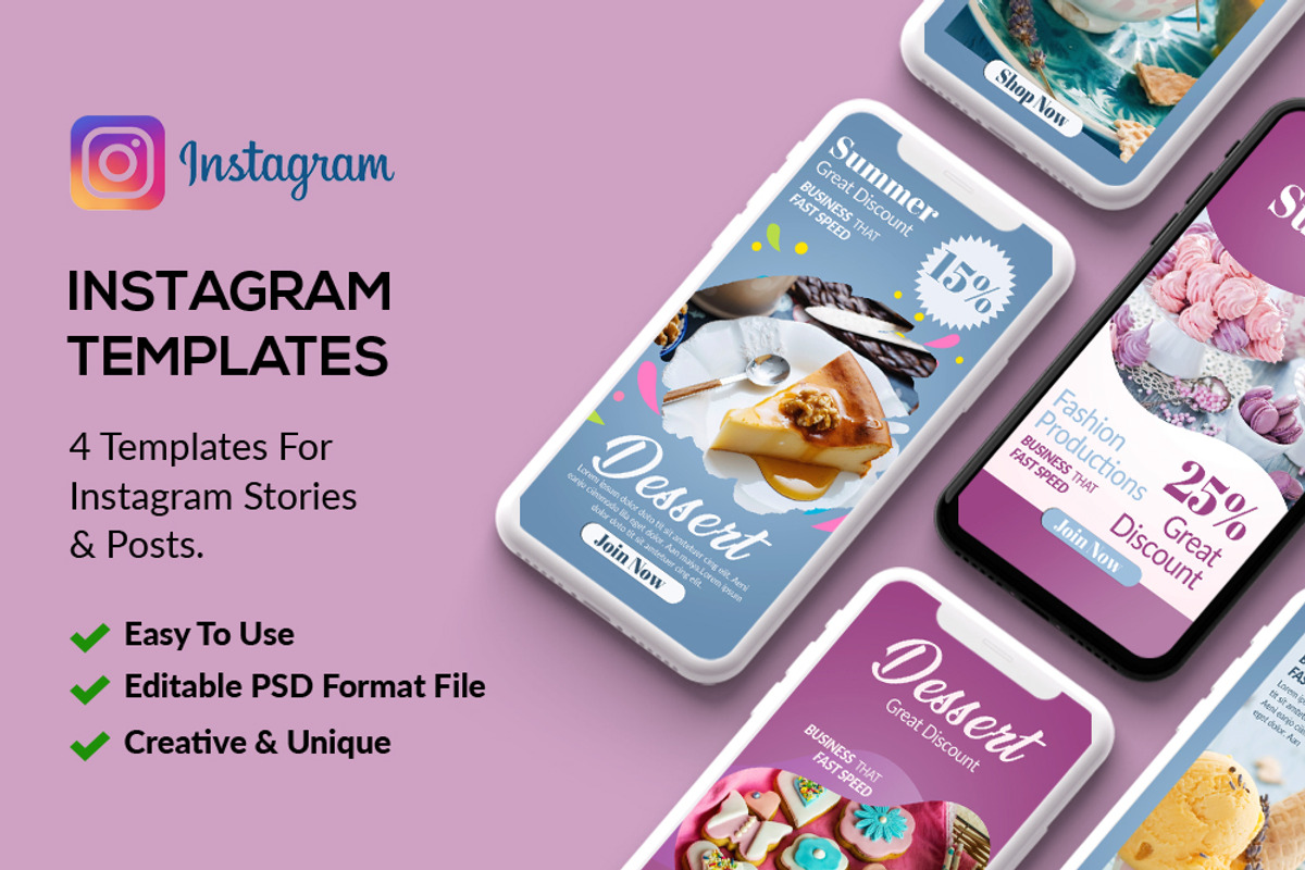 4 Cake & Bakery Instagram Stories, a Templates & Theme by Design Up ...
