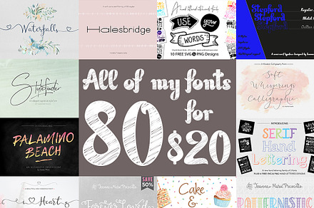 Capital Font Bundle, 8 fonts | Creative Market