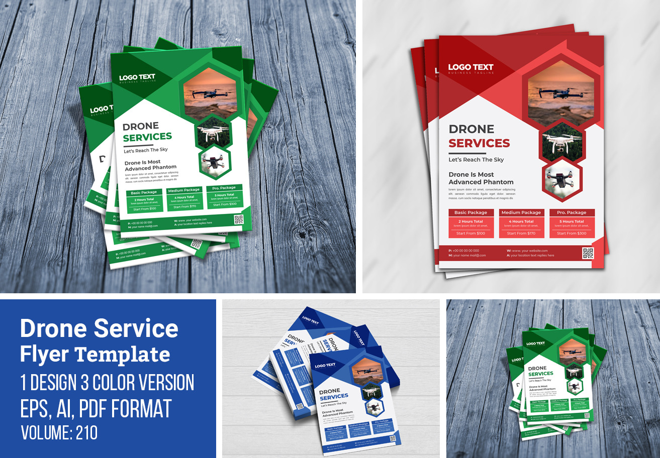 Smart Drone Technology Flyer Design, a Flyer Template by MRI STUDIO