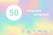 50 Holographic backgrounds, a Background Graphic by Anna Violet