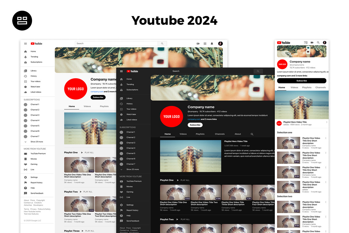 2024 Social Media UI Kit for Figma