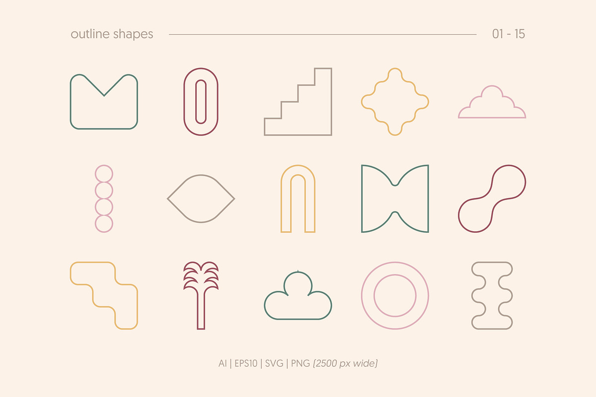 Textured Shapes | Creative Market
