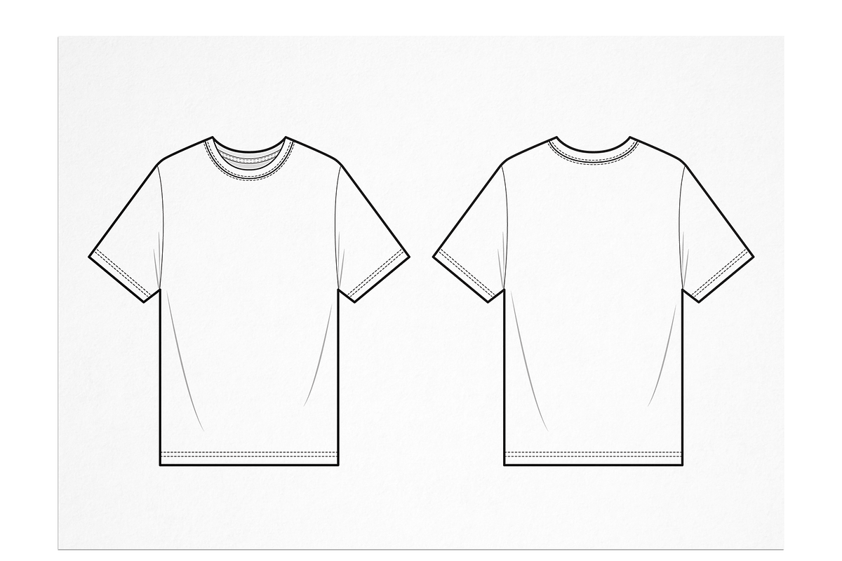Over Fit Tee Fashion Flats, a Graphic by HYDNSTUDIO