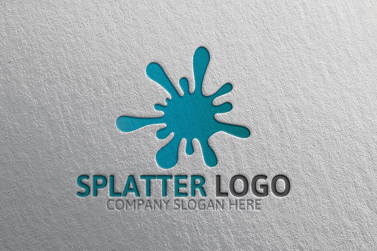Splatter Logo -35%off, a Branding & Logo Template by Josuf Media