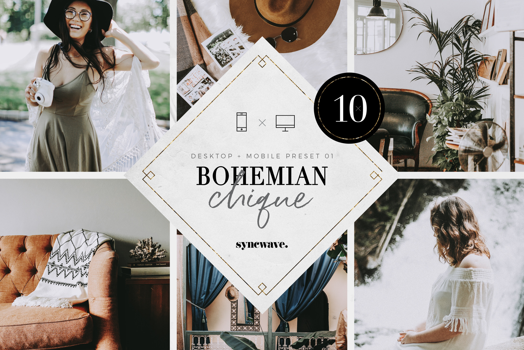 Bohemian Mobile Lightroom Presets, an Action Add-On by SYNCWAVE