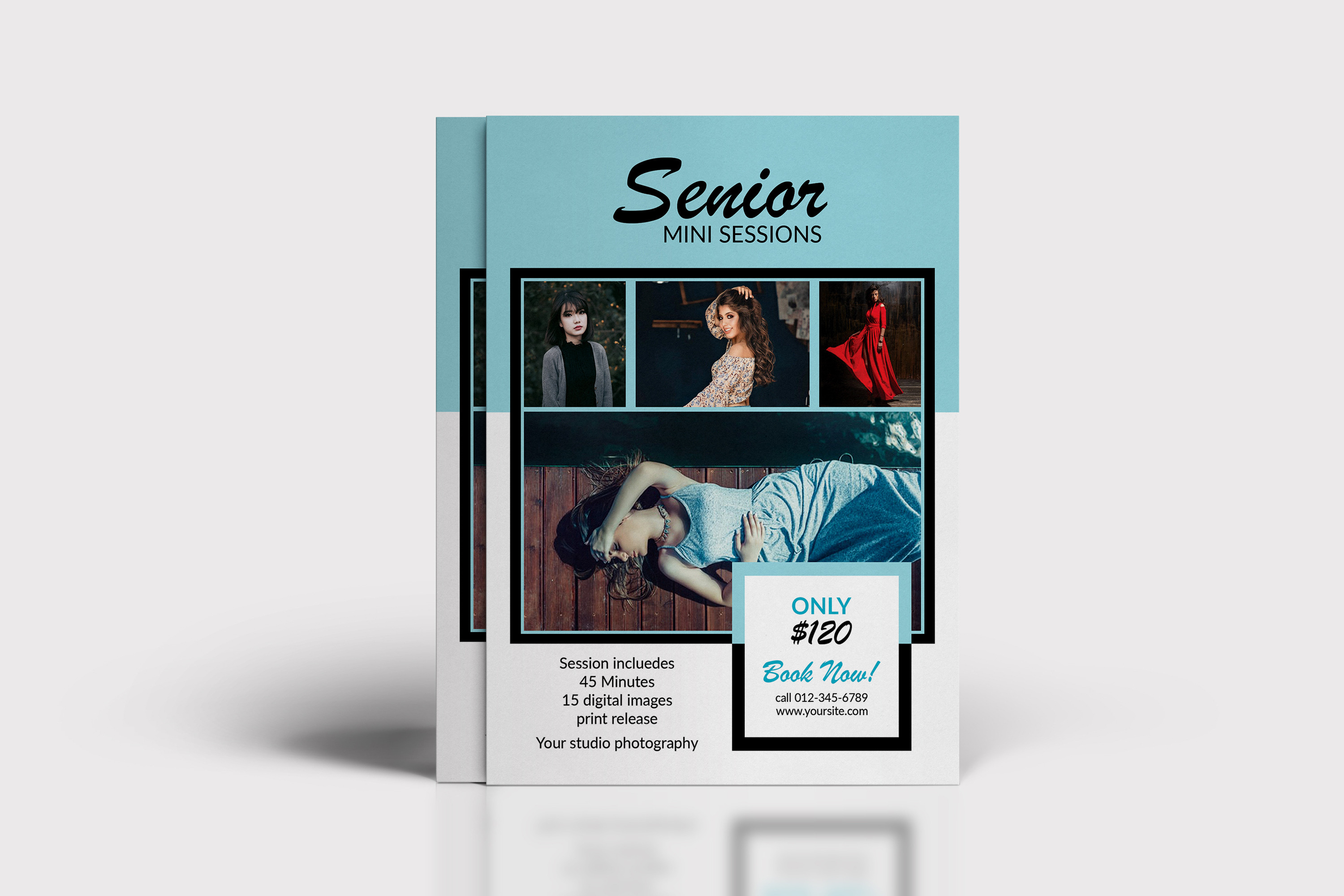 Senior Photography mini session, a Flyer Template by Ultimate Template Shop