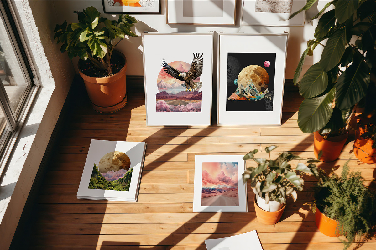 Landscape collage creator kit, an Object Graphic by Polli Deeva