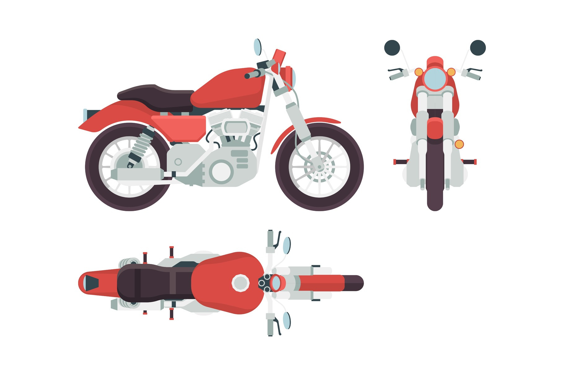 Motorbike side view. Cycle | Background Graphics ~ Creative Market