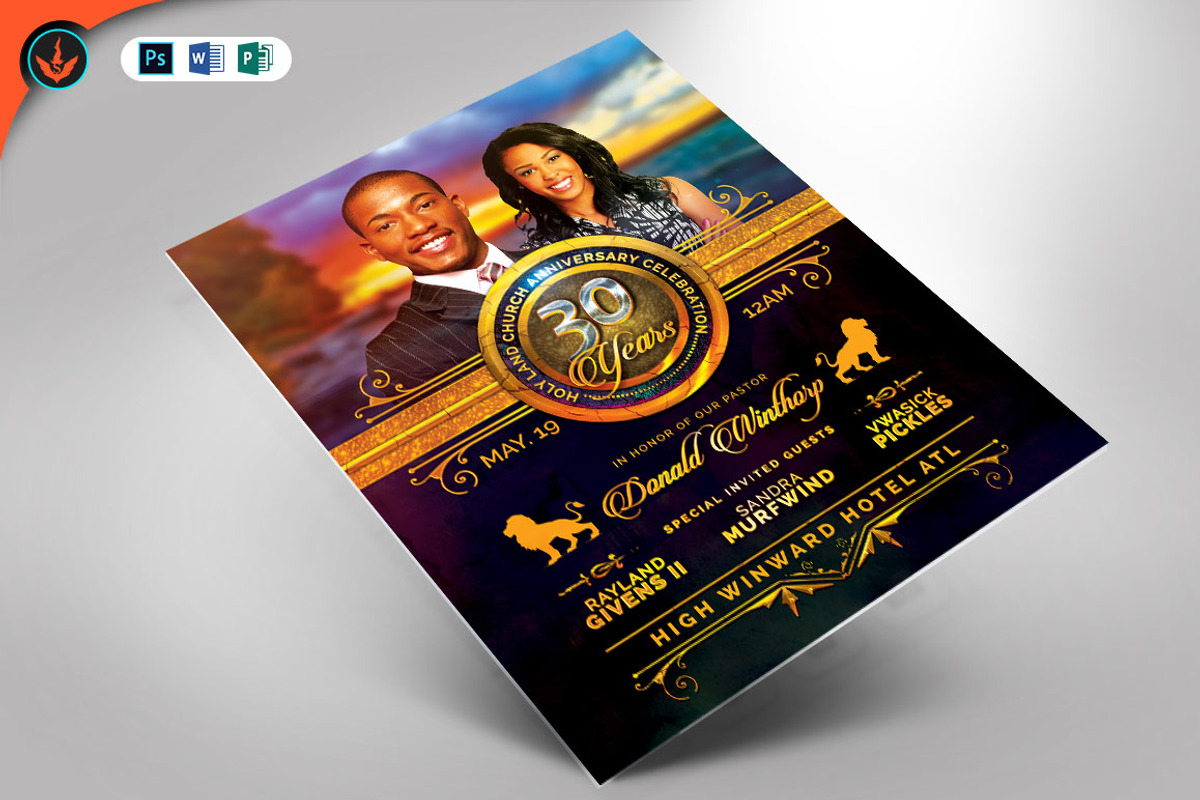Royal Church Anniversary Flyer, a Flyer Template by SeraphimChris