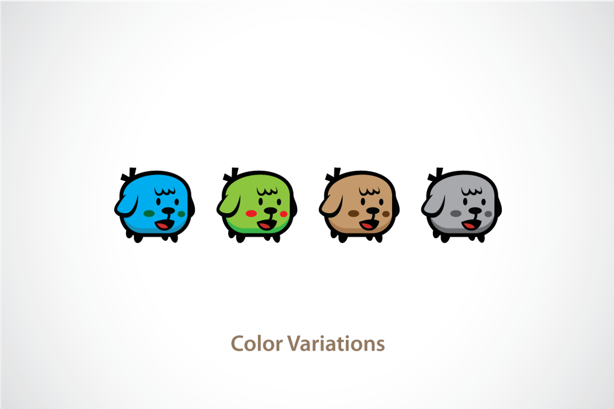 Fluffy Fat Dog Logo Template, a Branding & Logo Template by Heavtryq Design