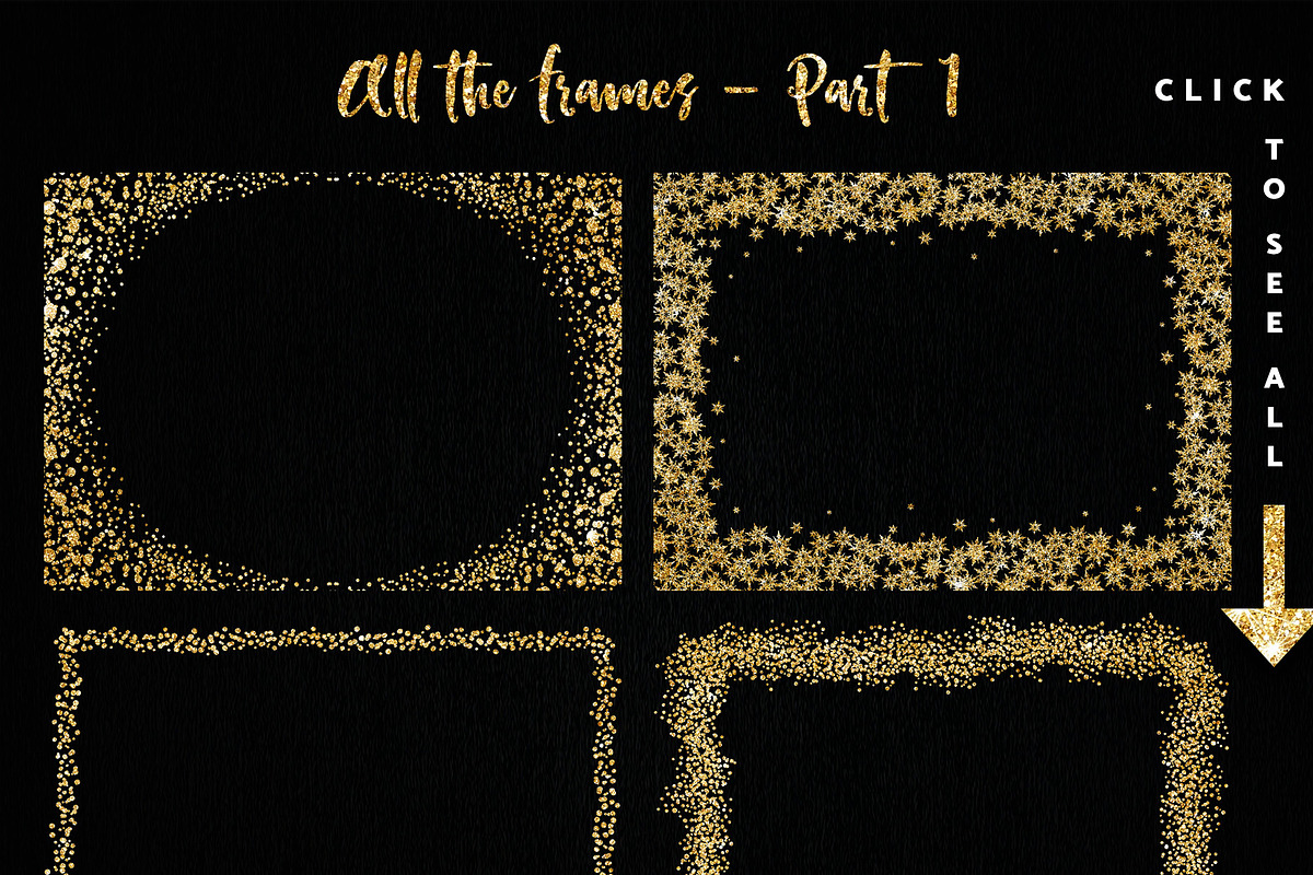 Glitter Photo Overlay Frames Borders, a Texture Graphic by Nifty ...