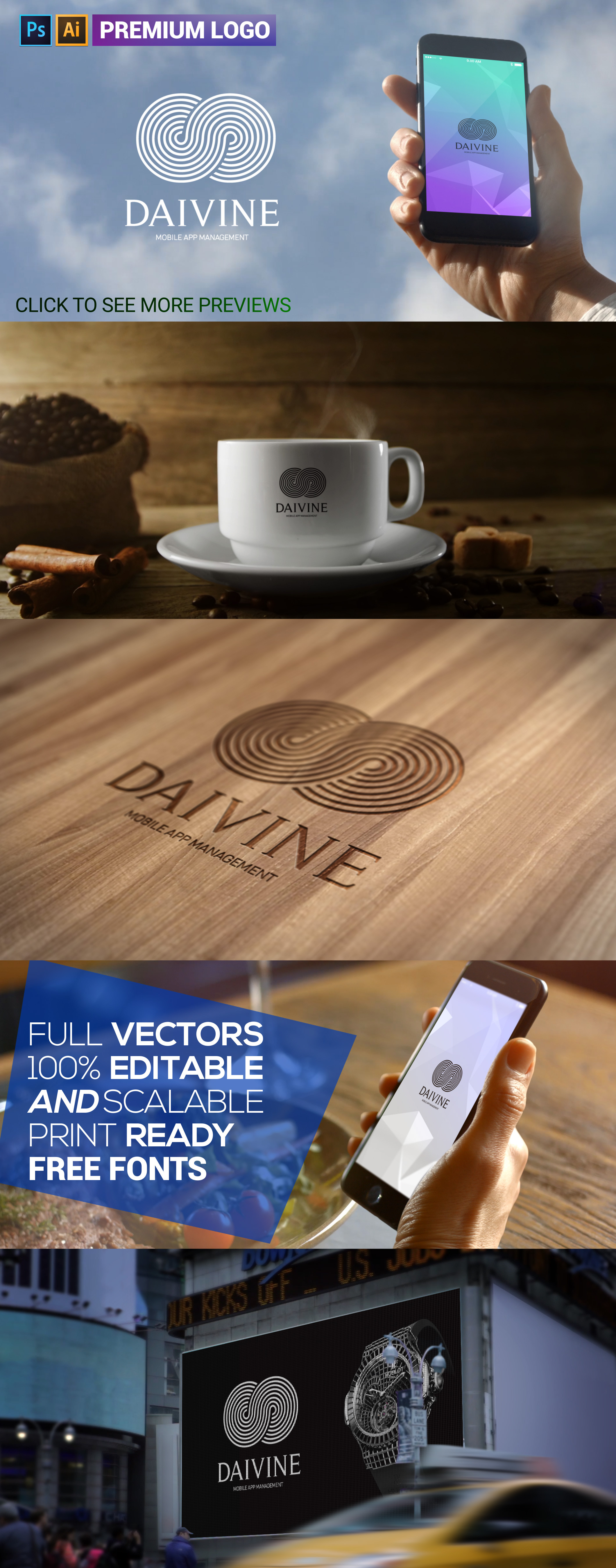 Mobile Application Logos, a Branding & Logo Template by Graphicspixel