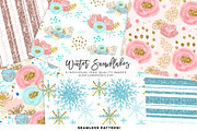 Winter Snowflakes Digital Paper | Illustrations ~ Creative Market