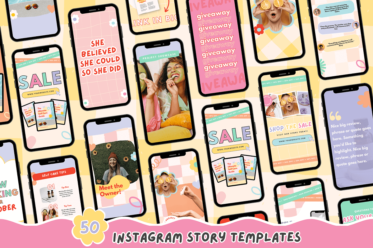 Colorful Instagram Story Template, a Social Media Template by Kurly ...