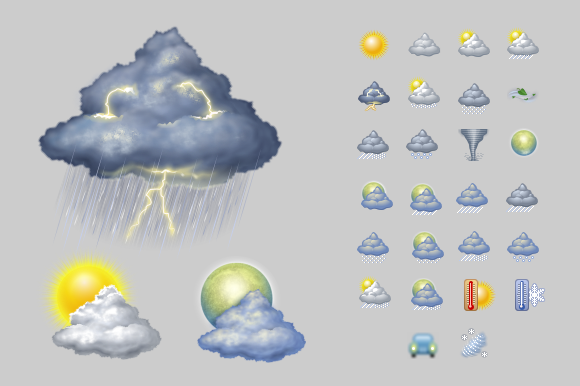 Weather Icon Set, an Icon by Iconka