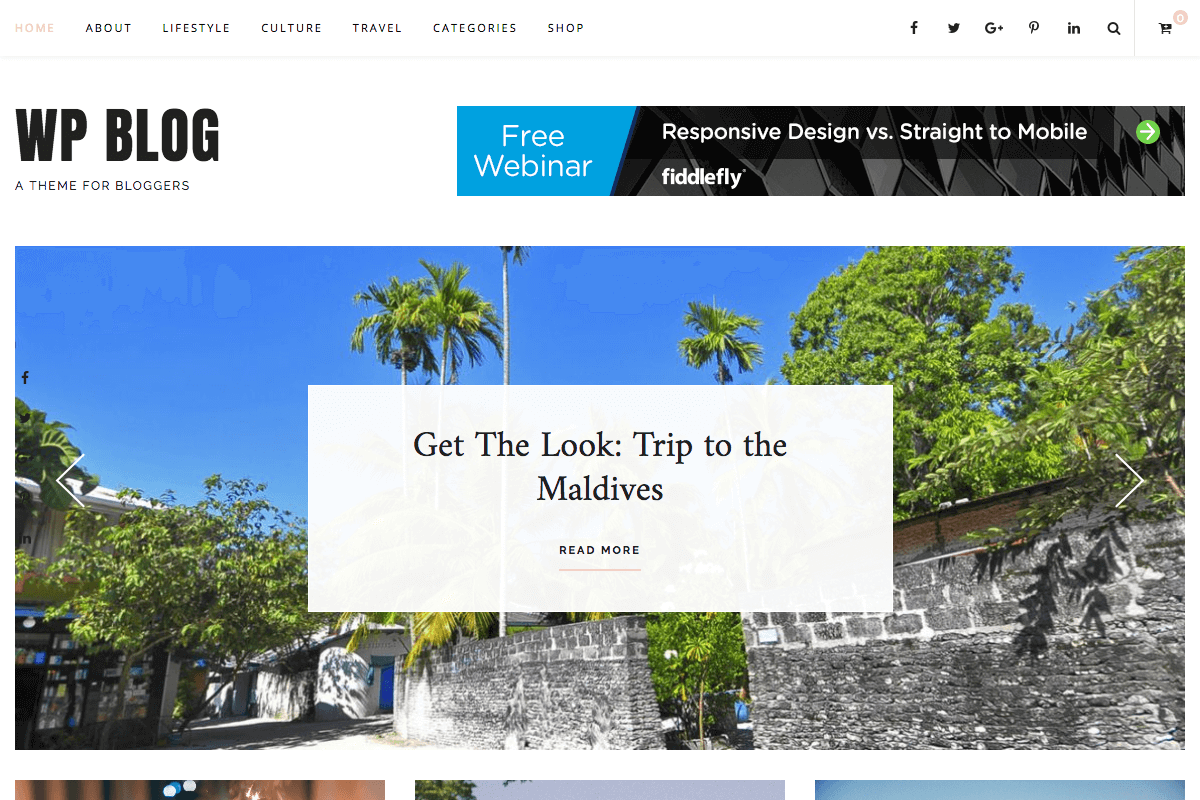 WP Blog, a WordPress Template by filathemes