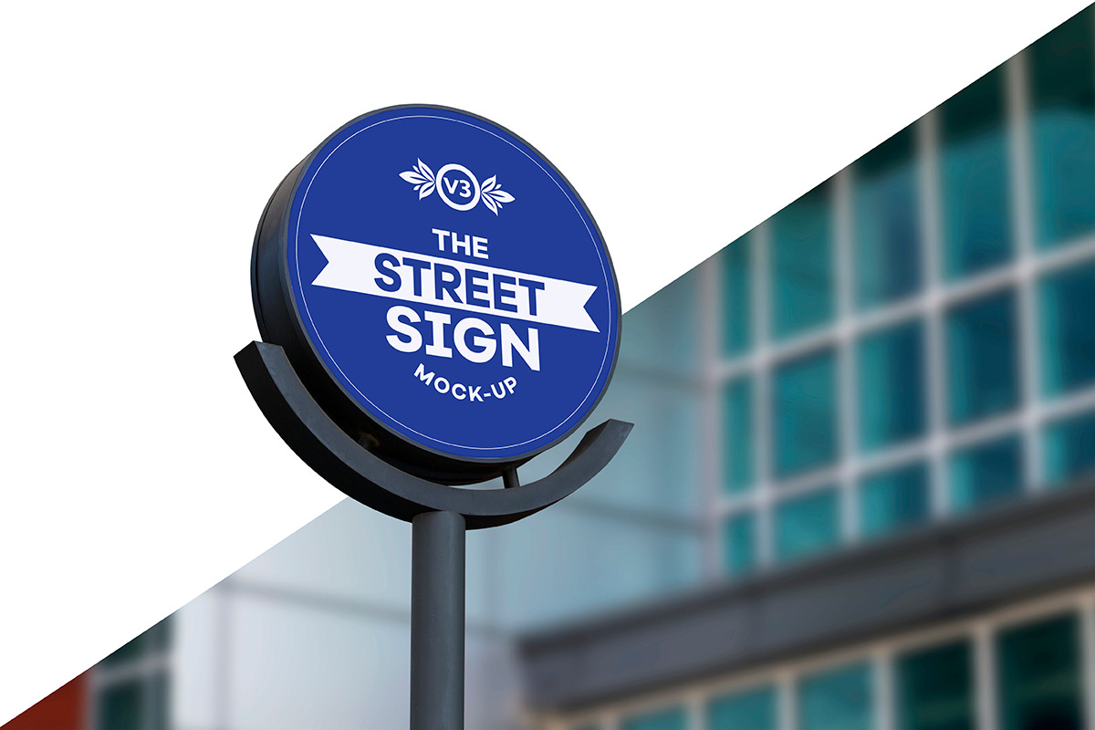 Street sign Mock-Up | Product Mockups ~ Creative Market