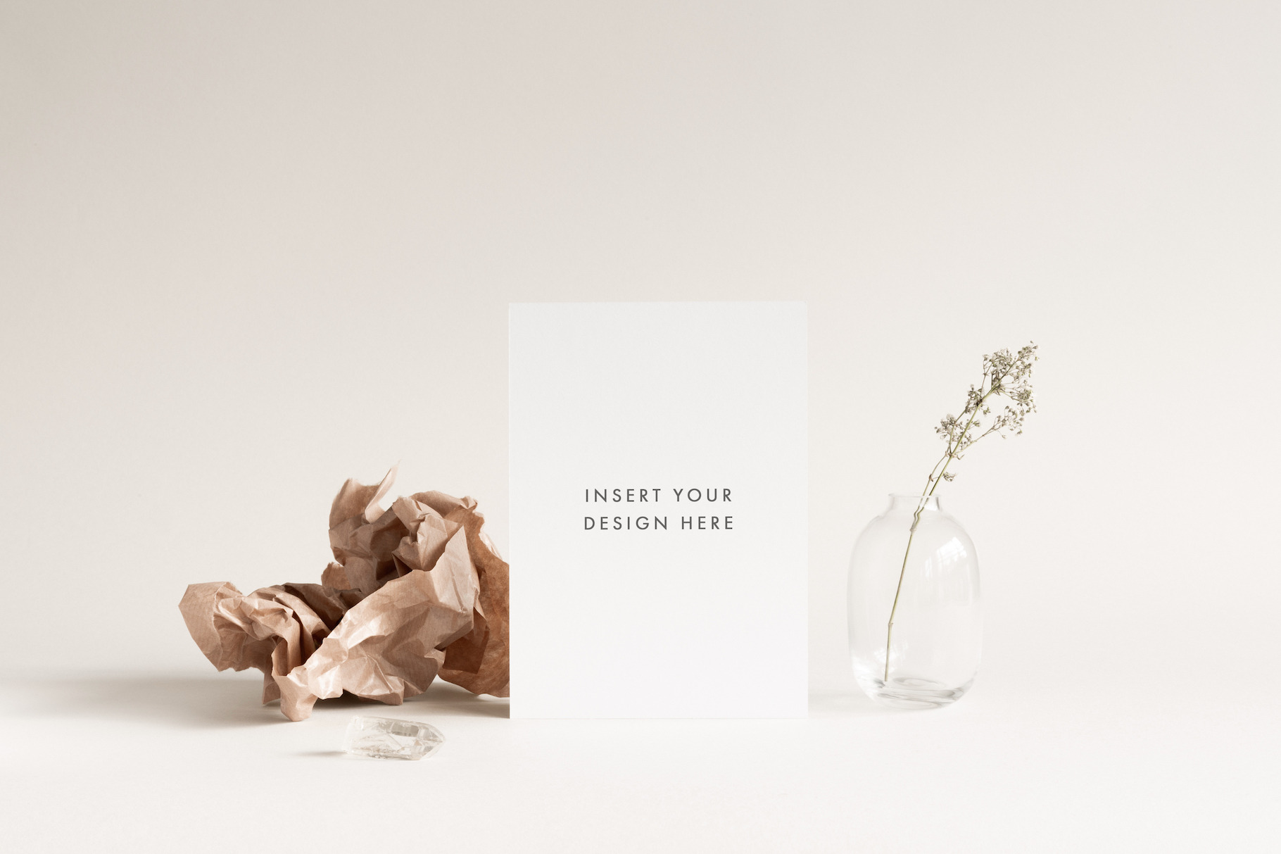 5x7 Paper Stationery Mockup, a Print Template by Moyo Studio