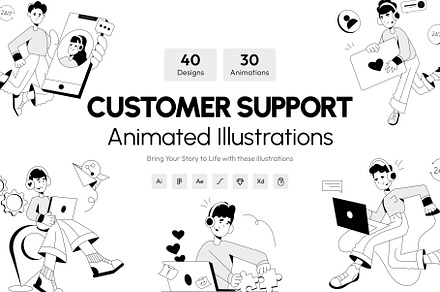 50+ Poses of Characters with Support | Illustrations ~ Creative Market