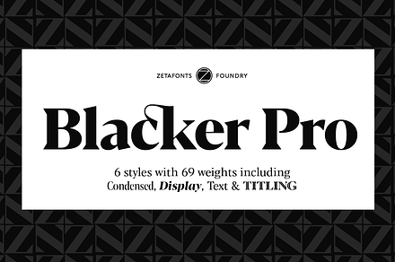 Blackest - 8 fonts, a Serif Font by Zetafonts
